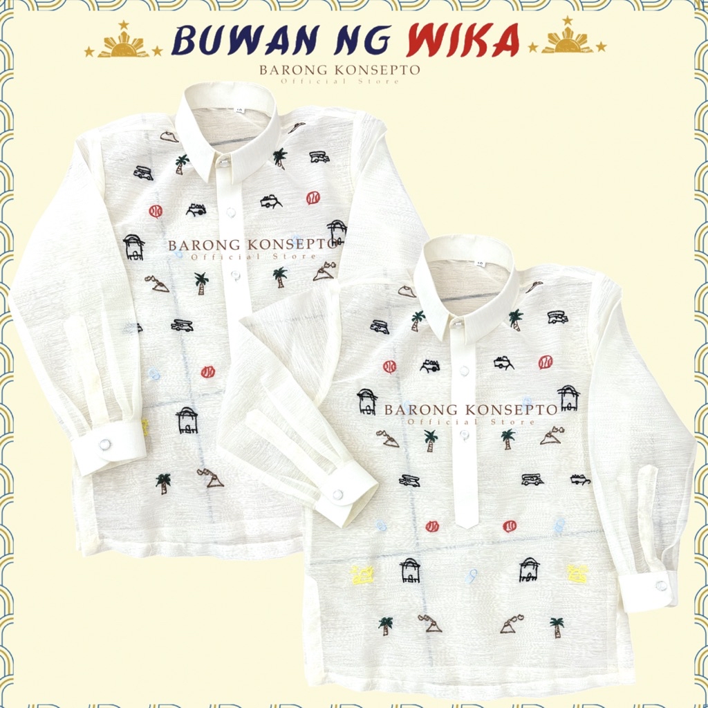 BARONG DRAWINGS KIDS Jusilin - Buwan ng Wika Costume For Kids | Shopee ...