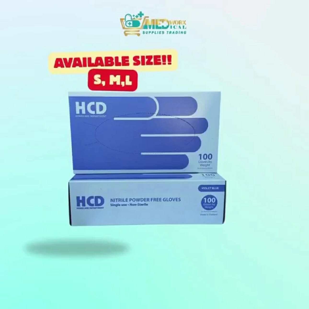 HCD Purple Nitrile Powder Free Examination Gloves | 100 pcs |1 Box ...