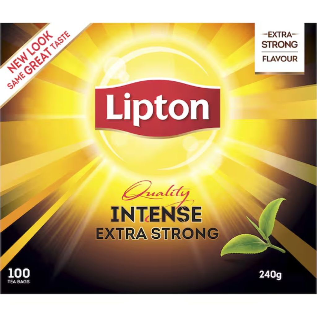 Lipton Intense Extra Strong Black Tea Bags (100 Tea Bags) | Shopee ...