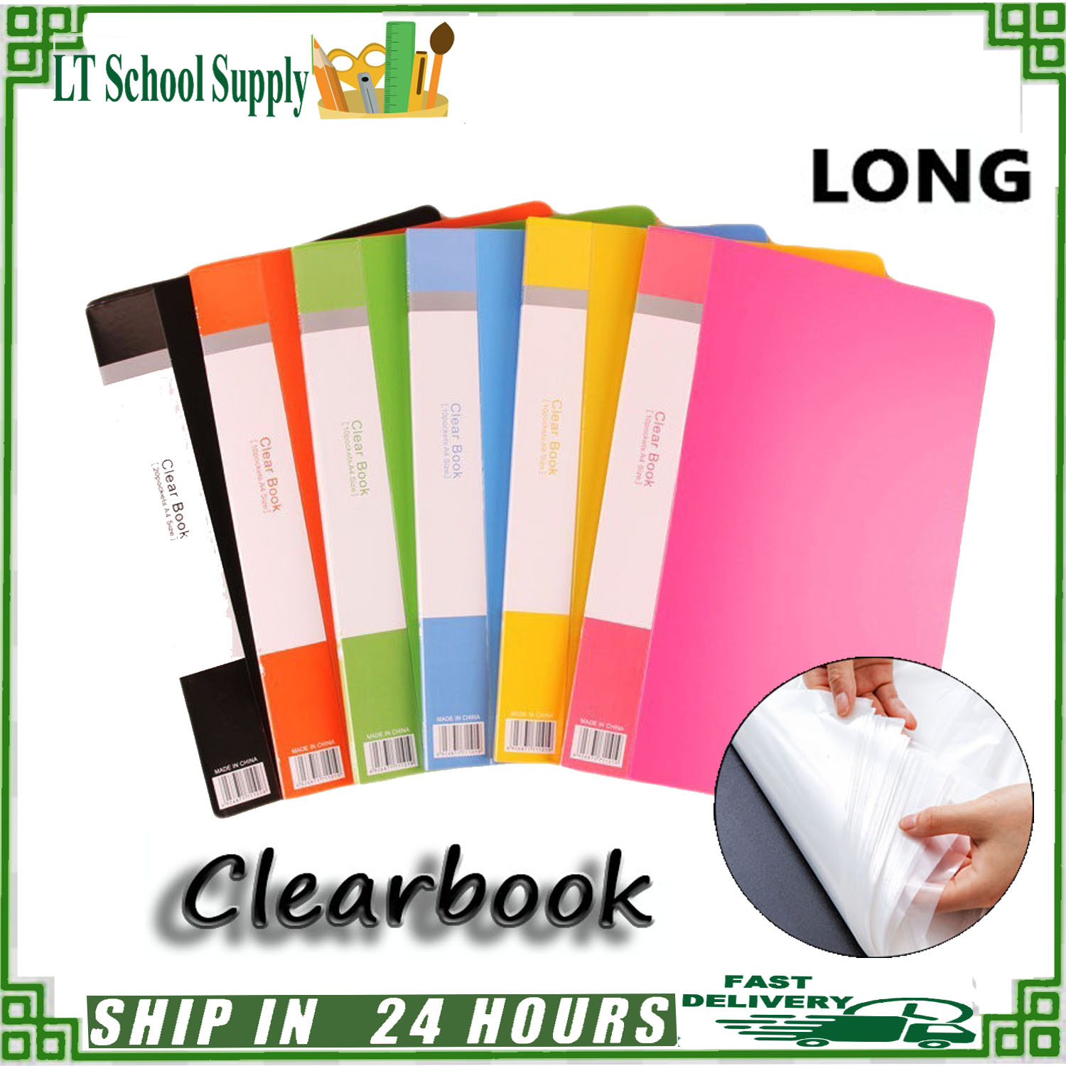 40 Pockets Tranbo Non-Refillable Display book / Clearbook size FC/Long ...