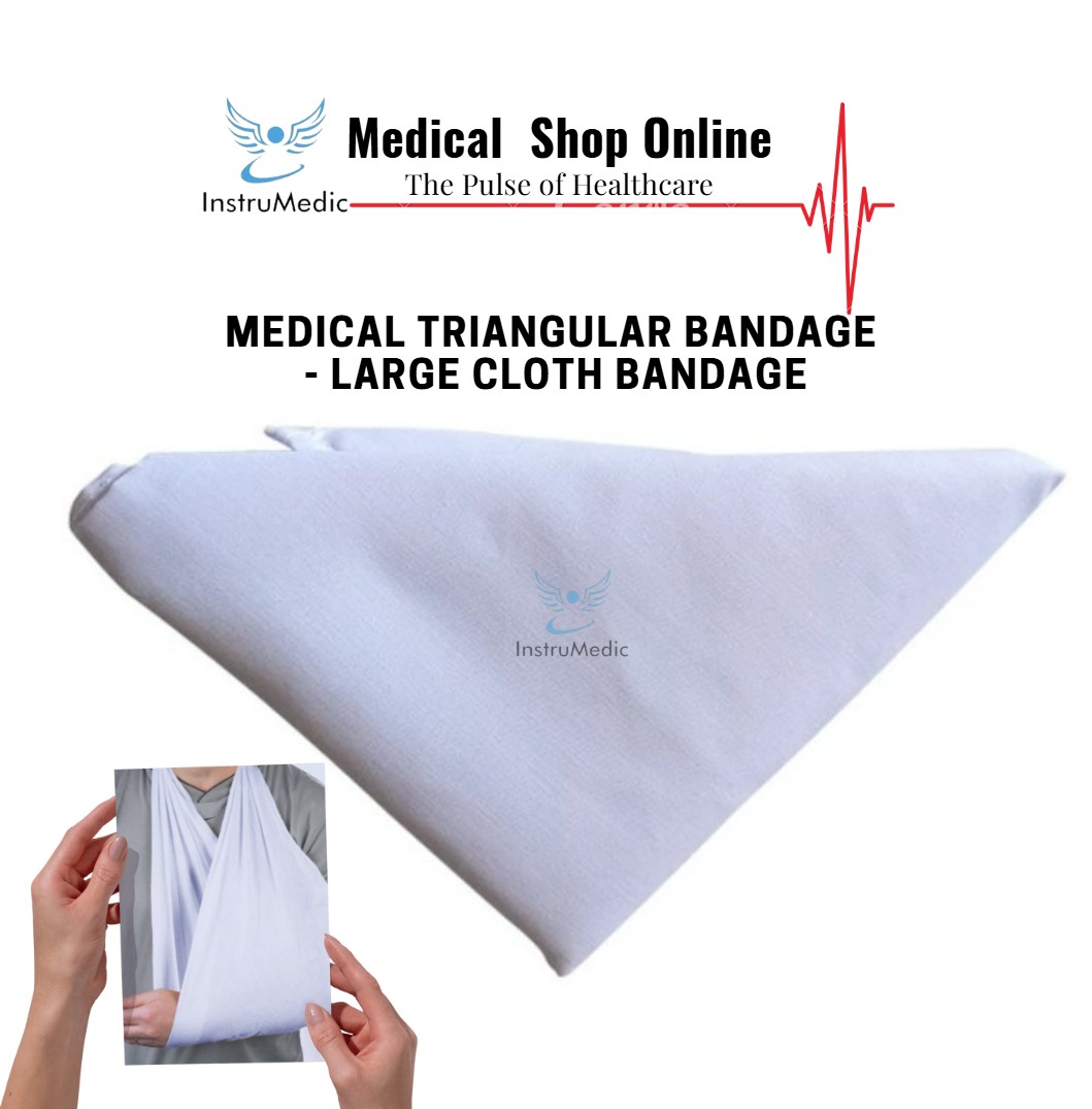 Medical Triangular Bandage - Large Cloth Bandage for Injury Support and ...