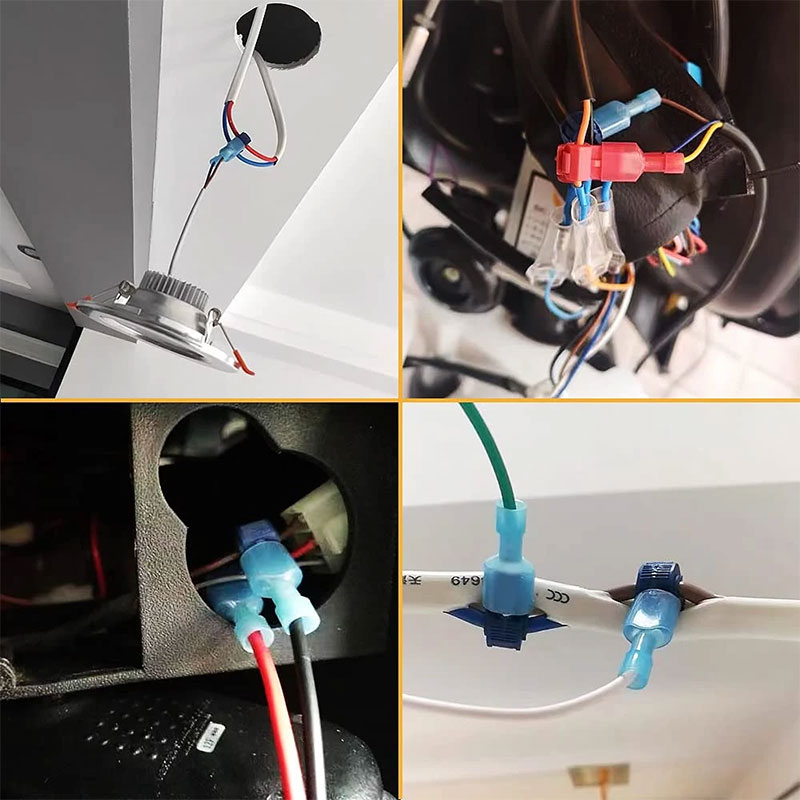 50Pcs(25set) Quick Splice Wire Terminals T-Tap Self-stripping Connector ...