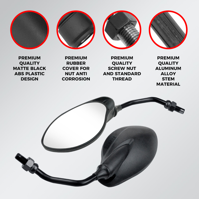 HOTSPEED Side Mirror HD Lens for Motorcycle YAMAHA Y125ZR Clear Lens ...