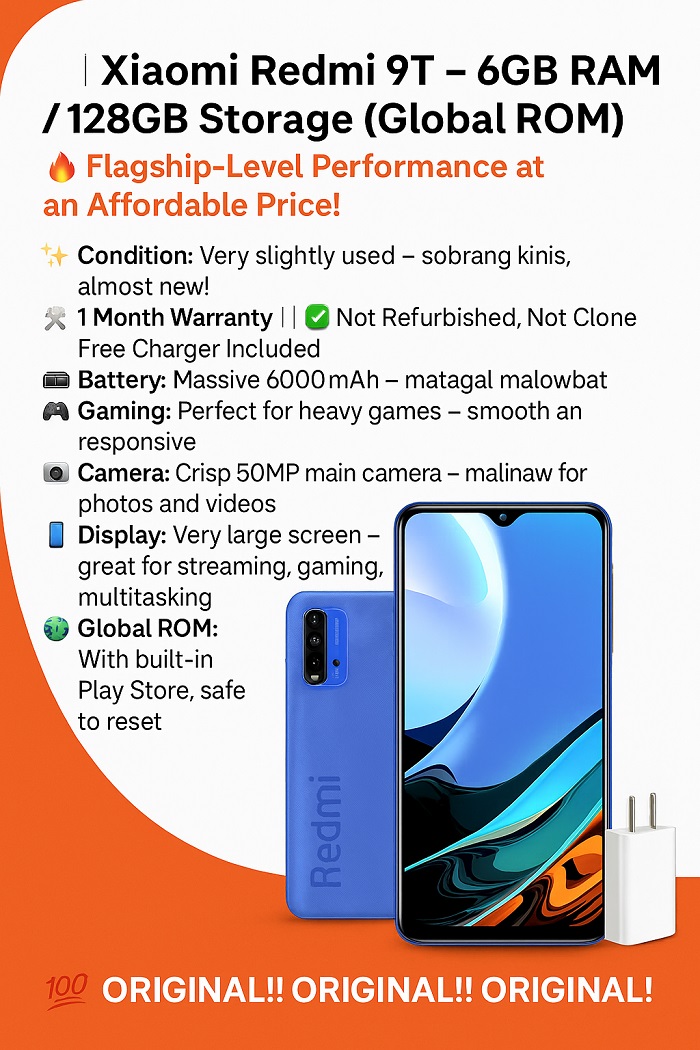 Redmi 9T 6/128GB Global ROM | Shopee Philippines