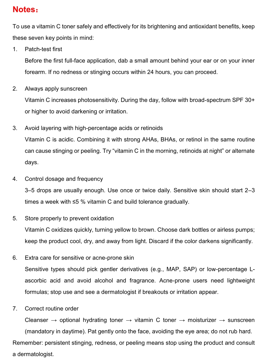 Kniyea Vitamin C Rejuvenation Toner Whitening Moisturizing Anti-Aging ...