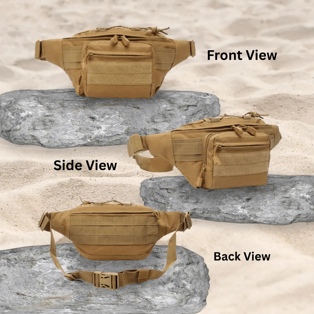Tactics Venom Fanny Pack –Black Tactical Belt Bag for Men & Women ...