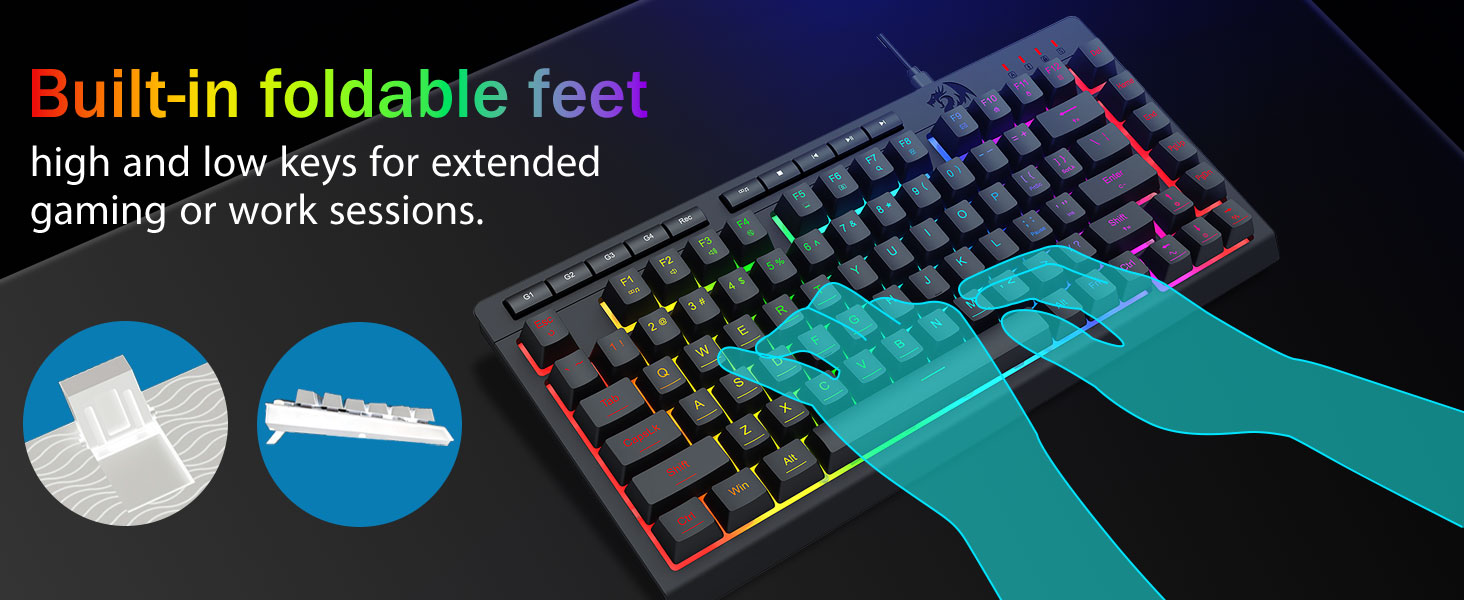 Redragon Crescent K524-RGB 75% Wired Gaming Keyboard With Macro Keys ...