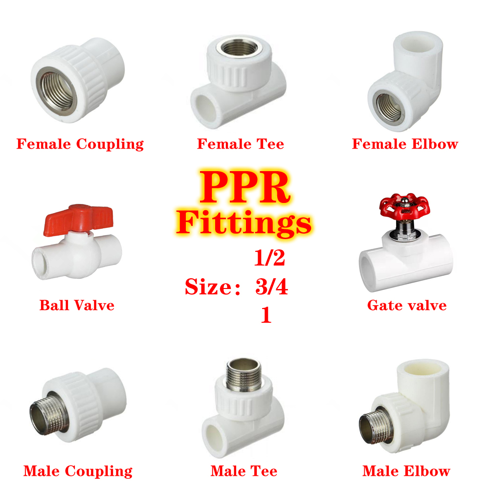 High Quality PPR Fittings | Male/Female/Elbow/Coupling/Tee/Gate Valve ...