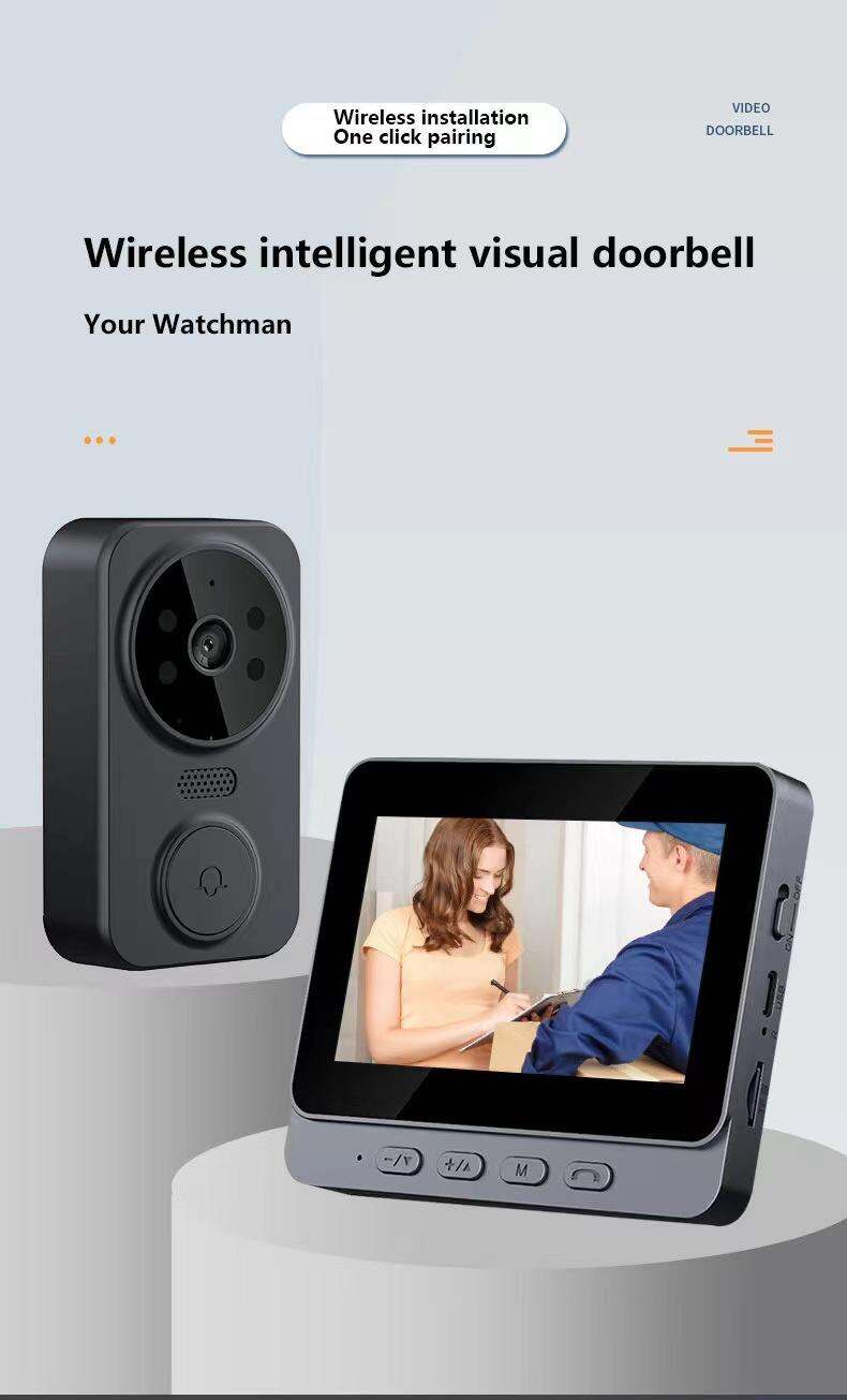 TOTO Doorbell Wireless Waterproof Door Bell Outdoor Smart Doorbell With Camera And Voice ...