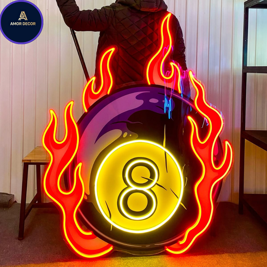 Neon Lights Billiard Use Room Decor, Billiard Shop Decoration Material ...