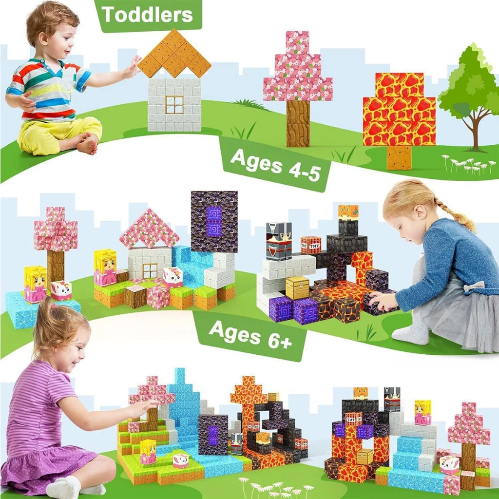 Minecraft Magnetic Blocks - Mini Building Set my world minecraft toys ...