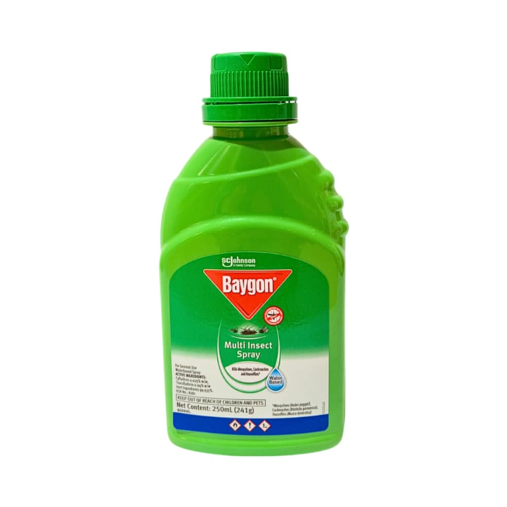 Baygon Multi Insect Spray Refill pack, Water Based 250ML, Kerosene ...