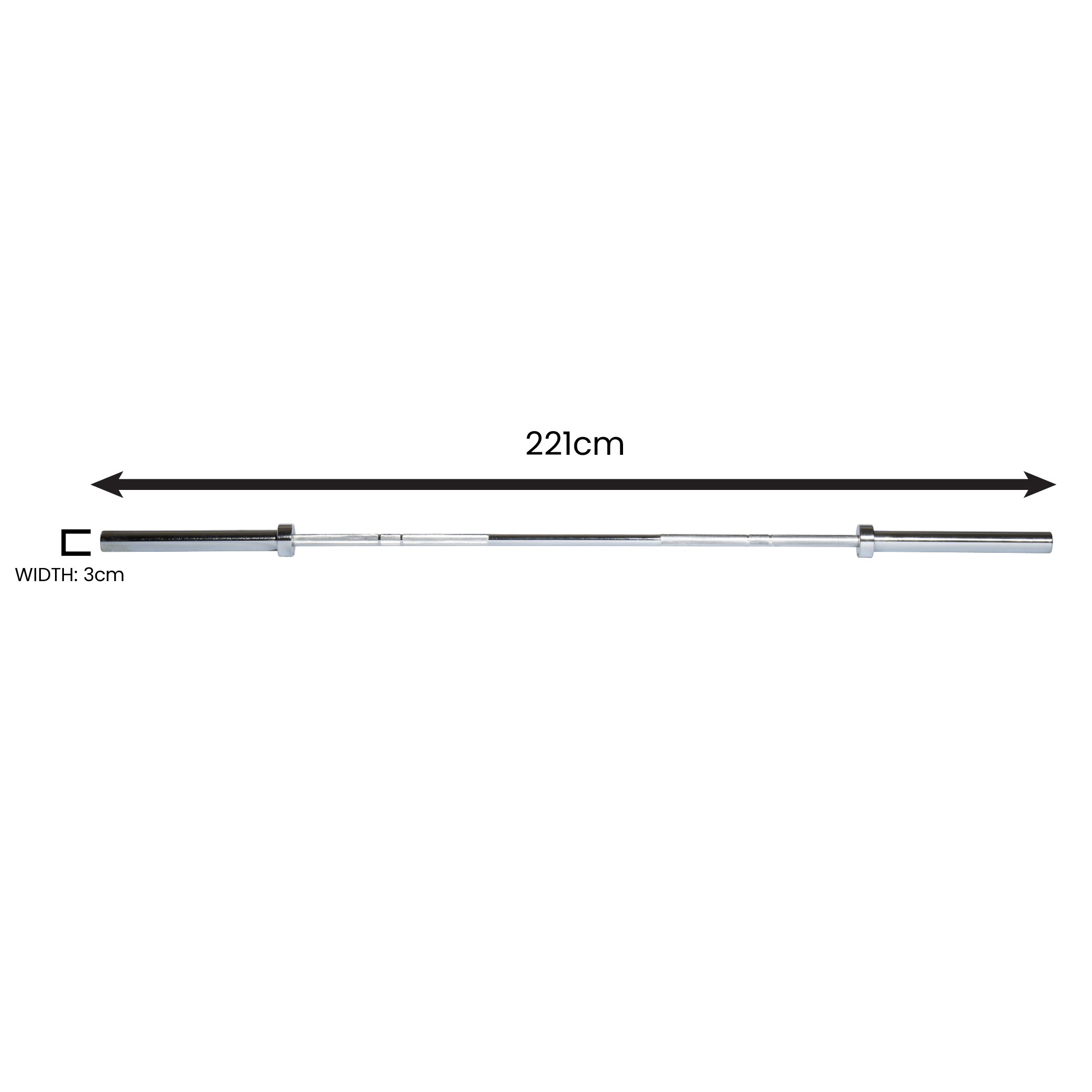 Standard Olympic Barbell 20KG | Heavy-Duty Bar for Squats, Bench Press ...