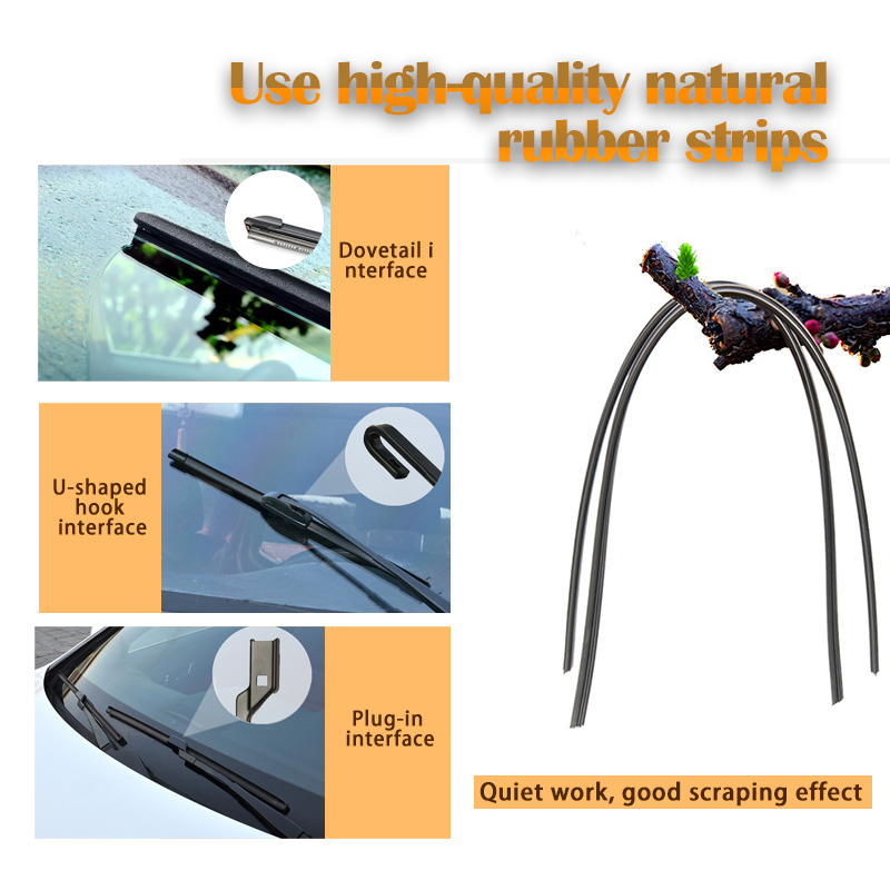 Rubber Car Wiper Universal Car Boneless Wiper Banana Type Front Wiper ...