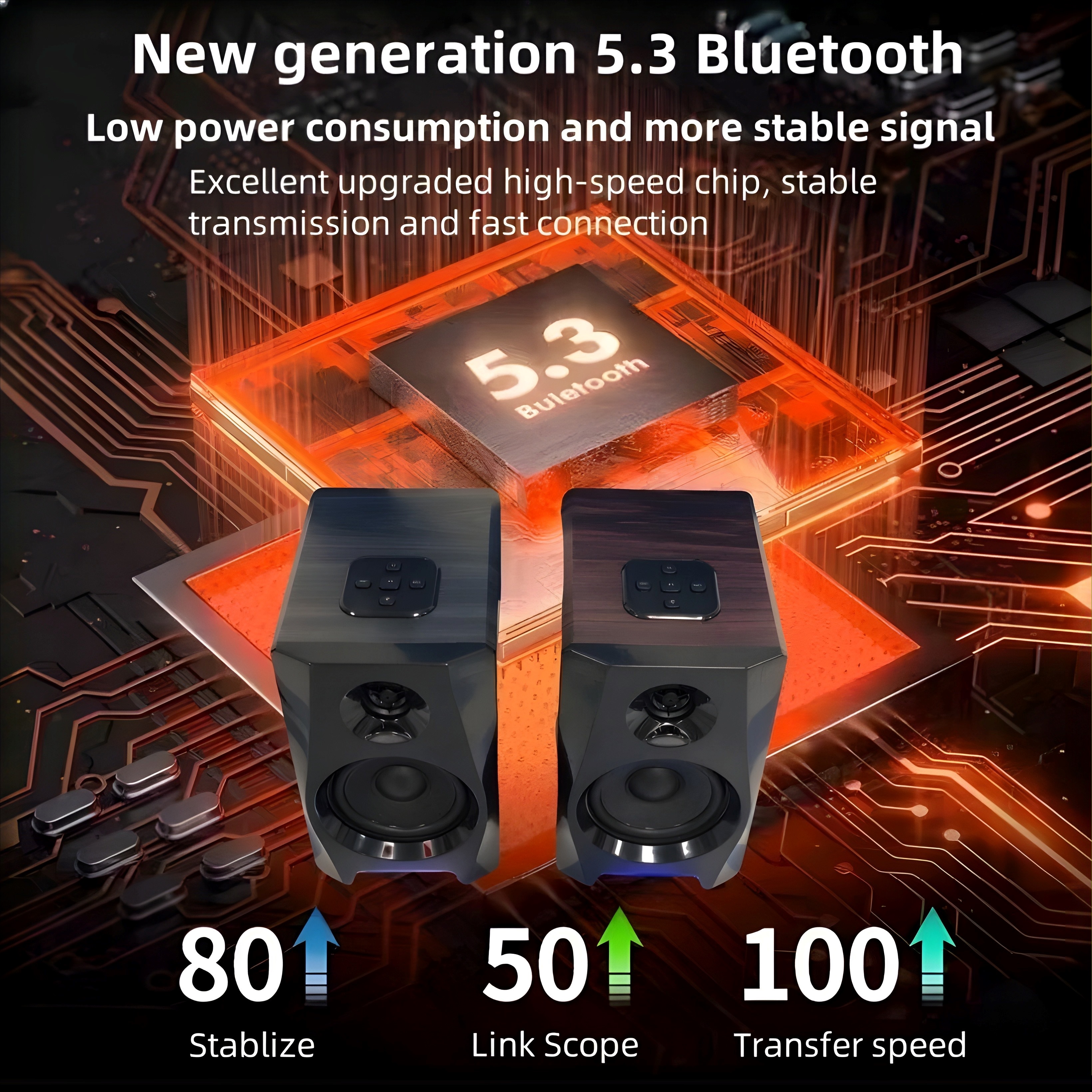 BTS-1740 Portable speaker Bluetooth subwoofer, rechargeable BRudo with ...