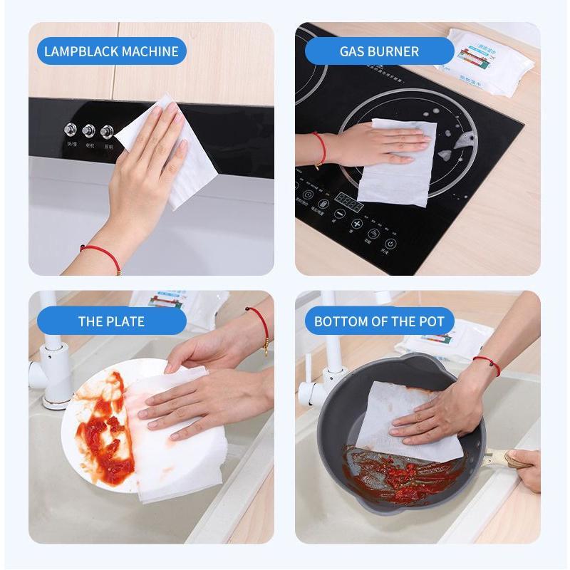 80pcs wipes Kitchen wipes can effectively remove oil stains disposable ...