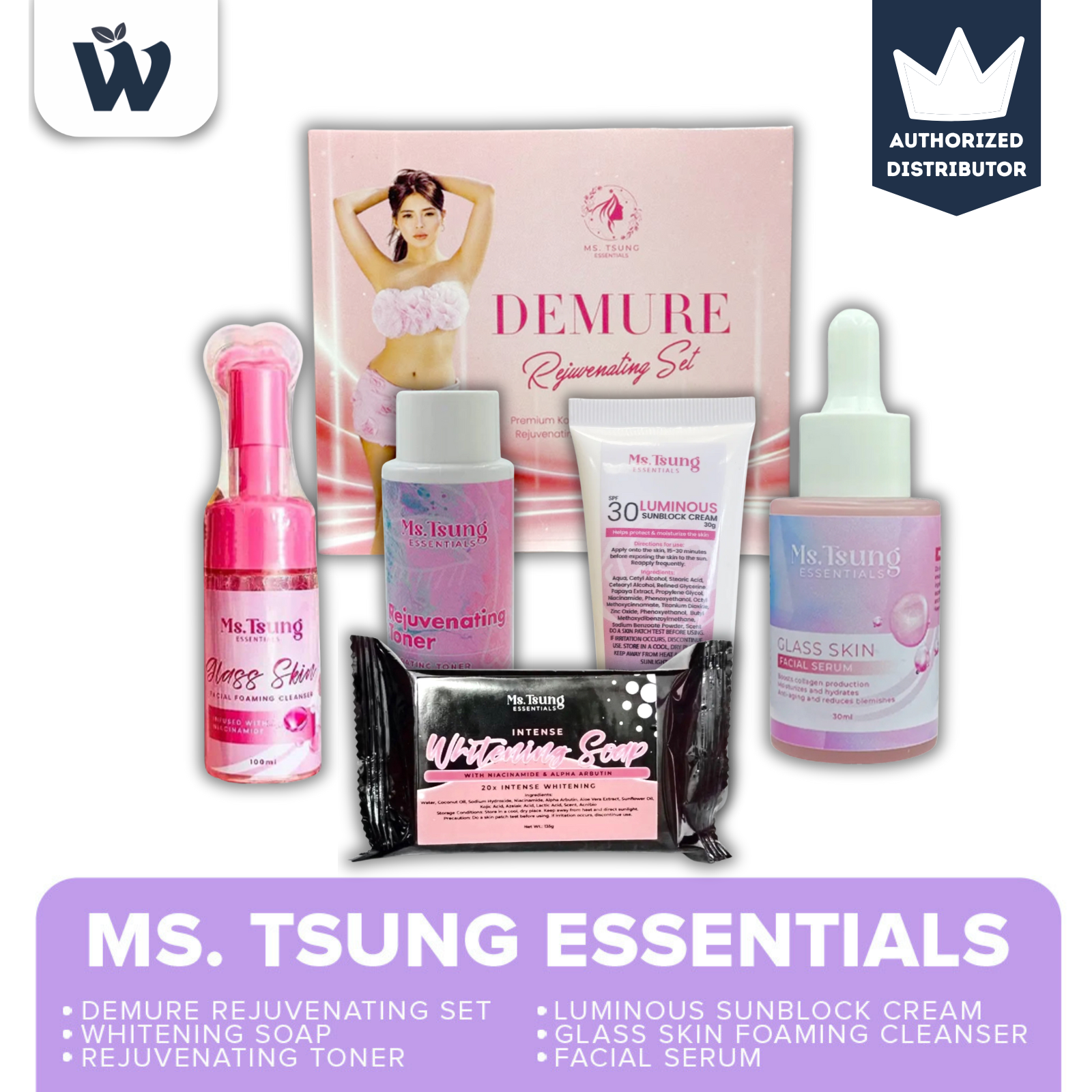Ms. Tsung Essentials Product Demure Rejuvenating Set | Whitening Soap ...