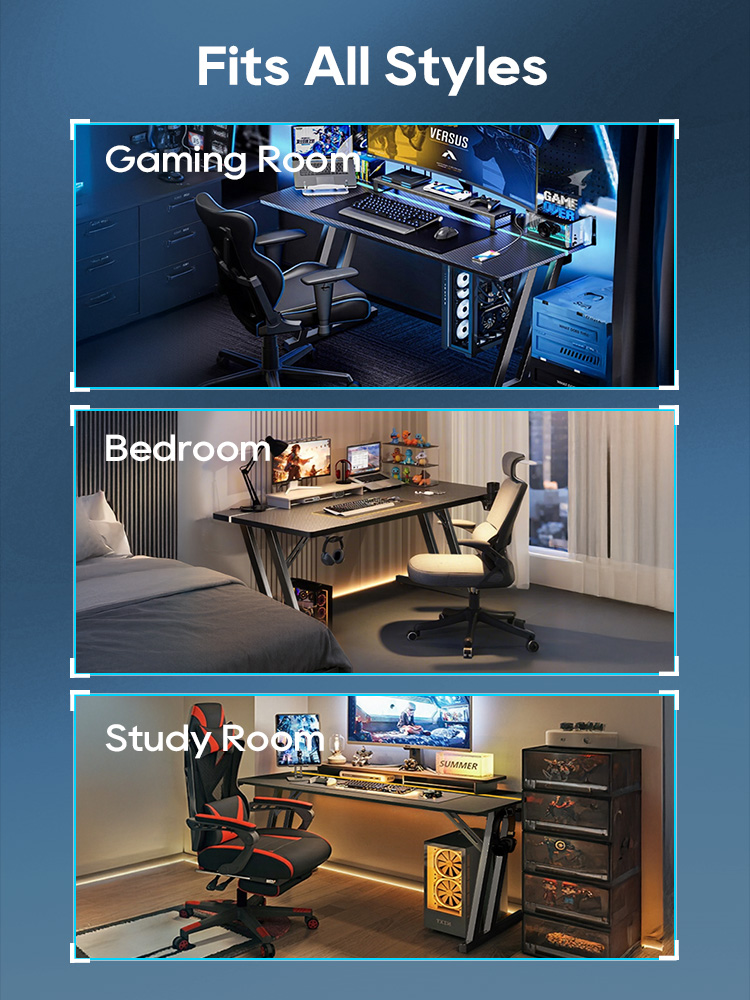 Xpanse Carbon Fiber Gaming Table Esports Adjustable Table Computer ...