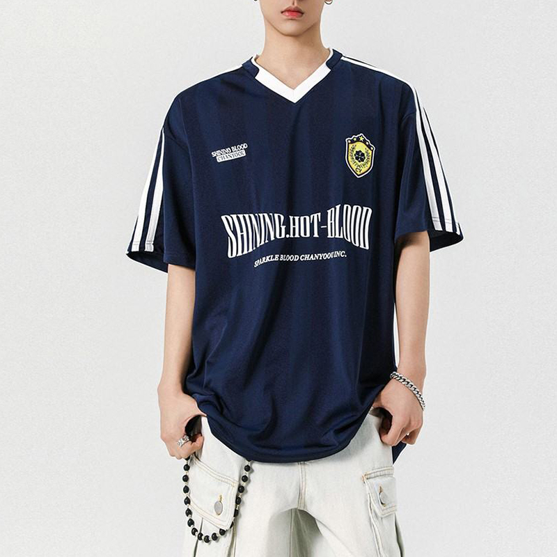 Unisex Striped T-shirt foe men oversized aesthetic Korean blokecore ...