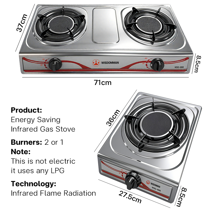 Infrared Gas Stove Super Firepower Single Burner/Double Burner Gas ...