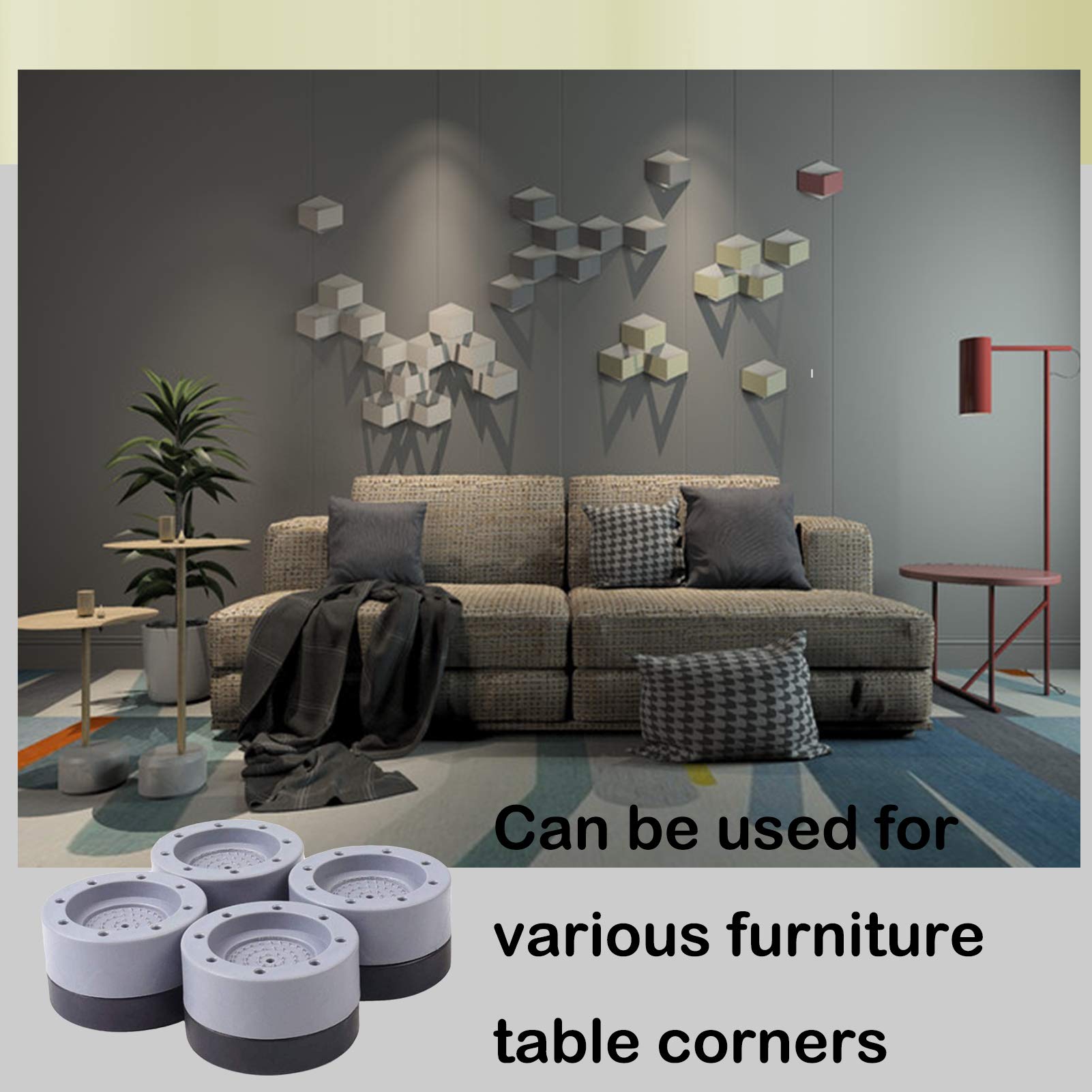 MegaHome 4PCS set Washing Machine Stand Set Universal Anti Vibration ...