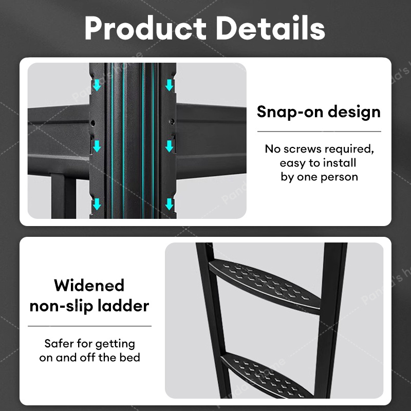 Wrought Iron loft Bed Single Layer Metal loft Bed Frame Apartment Bed ...