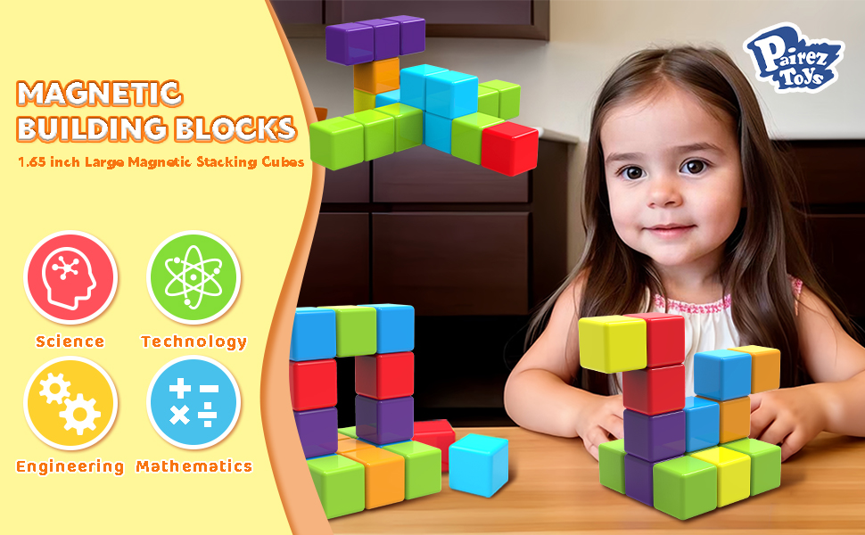 NIKO Magnetic Building Blocks Early Childhood Education Cube Children ...