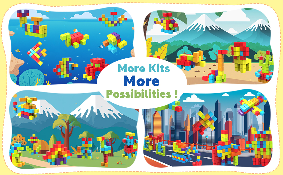 NIKO Magnetic Building Blocks Early Childhood Education Cube Children ...