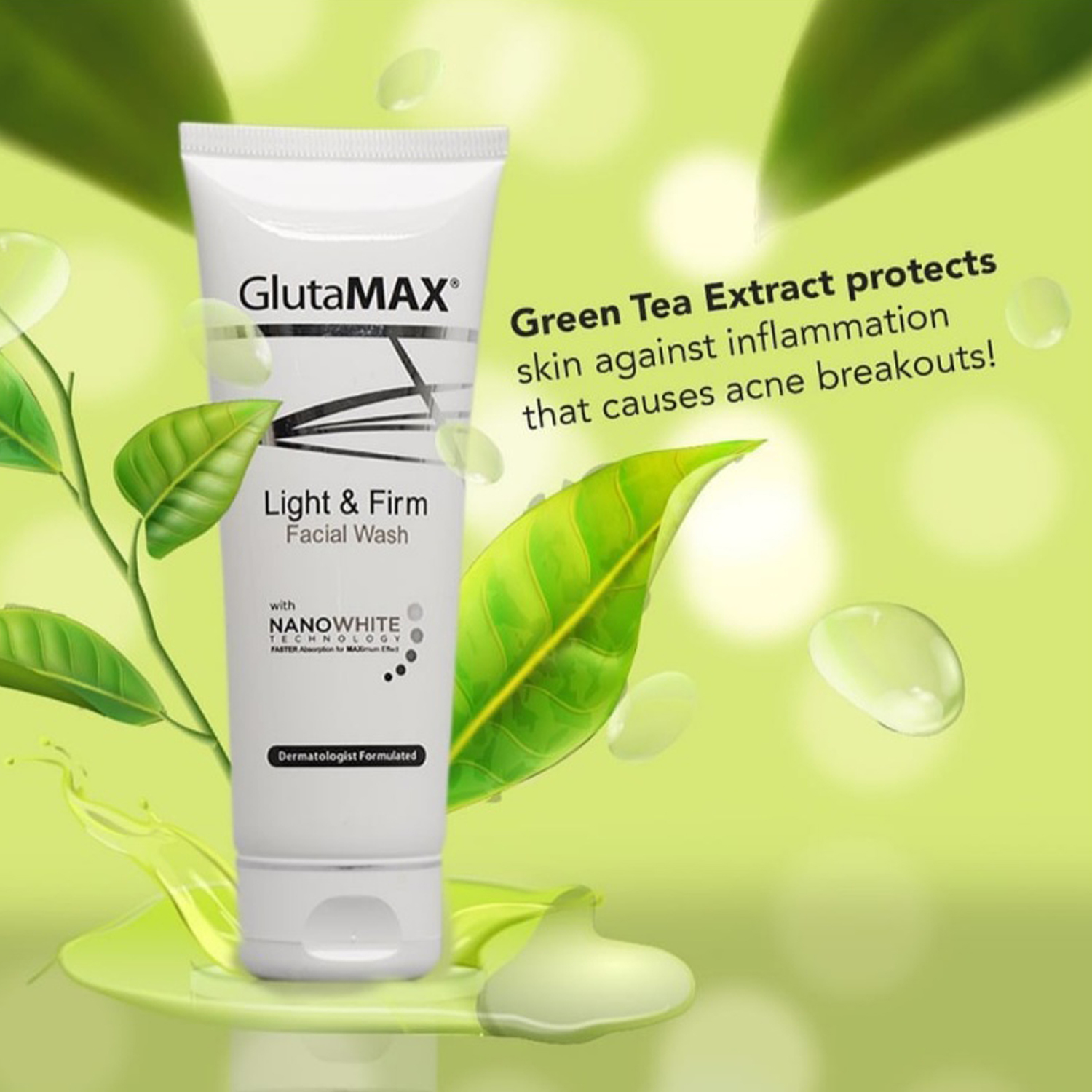 KM Glutamax Light & Firm Facial Wash with Nanowhite Technology 50g ...