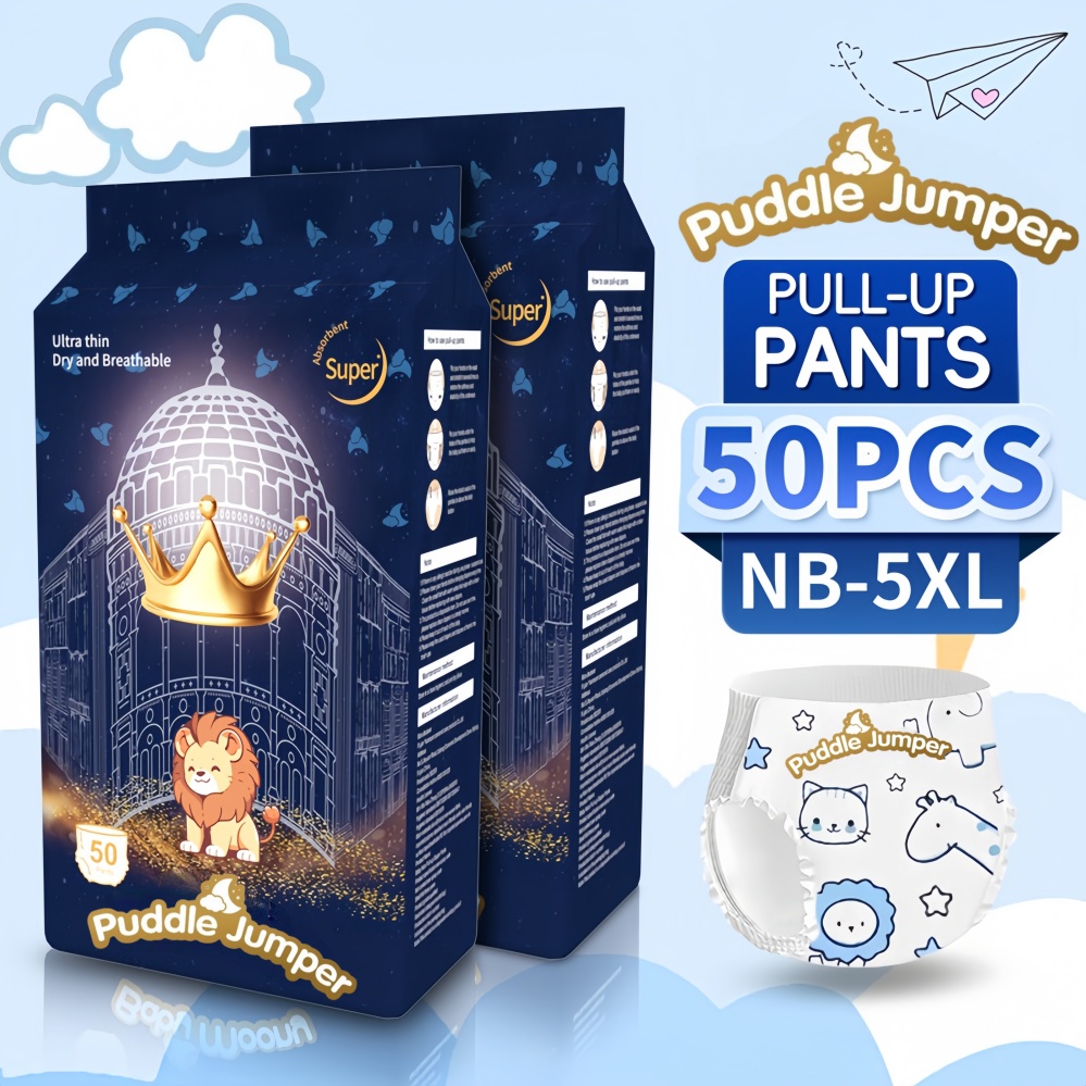Korean Diaper Pants 50pcs Free Shipping Ultra-Thick Breathable Pull-up Pants Diaper for Baby NB ...
