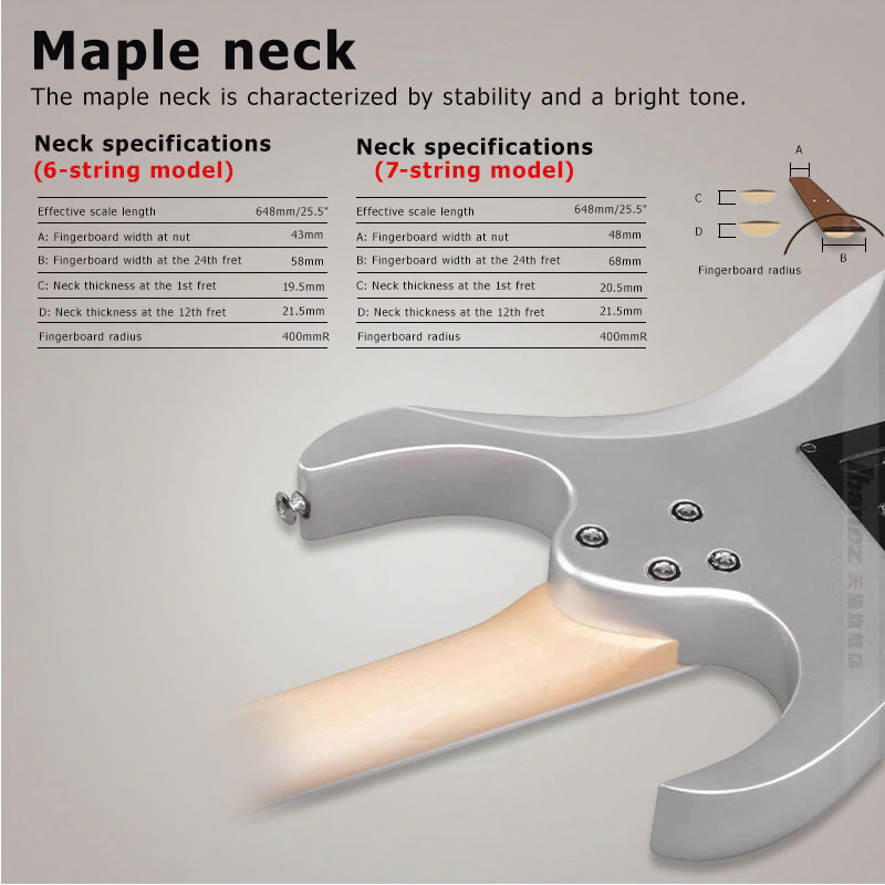 KAWES Double Rocker Electric Guitar Professional Metal Electric Guitar ...