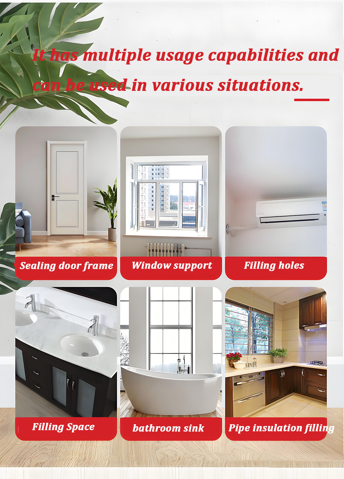 750ML/900G Polyurethane Foam Spray With Free Hose Cracks Wall Gaps Pipes Vents Foam spray ...