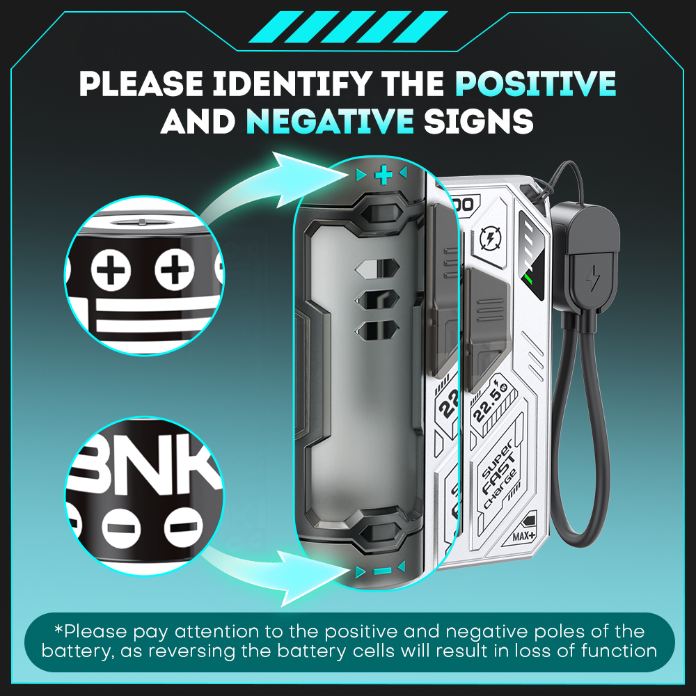 Rapoo MAX+ Battery 5000mAh Power Bank 22.5W Portable Mini Fast Charging ...