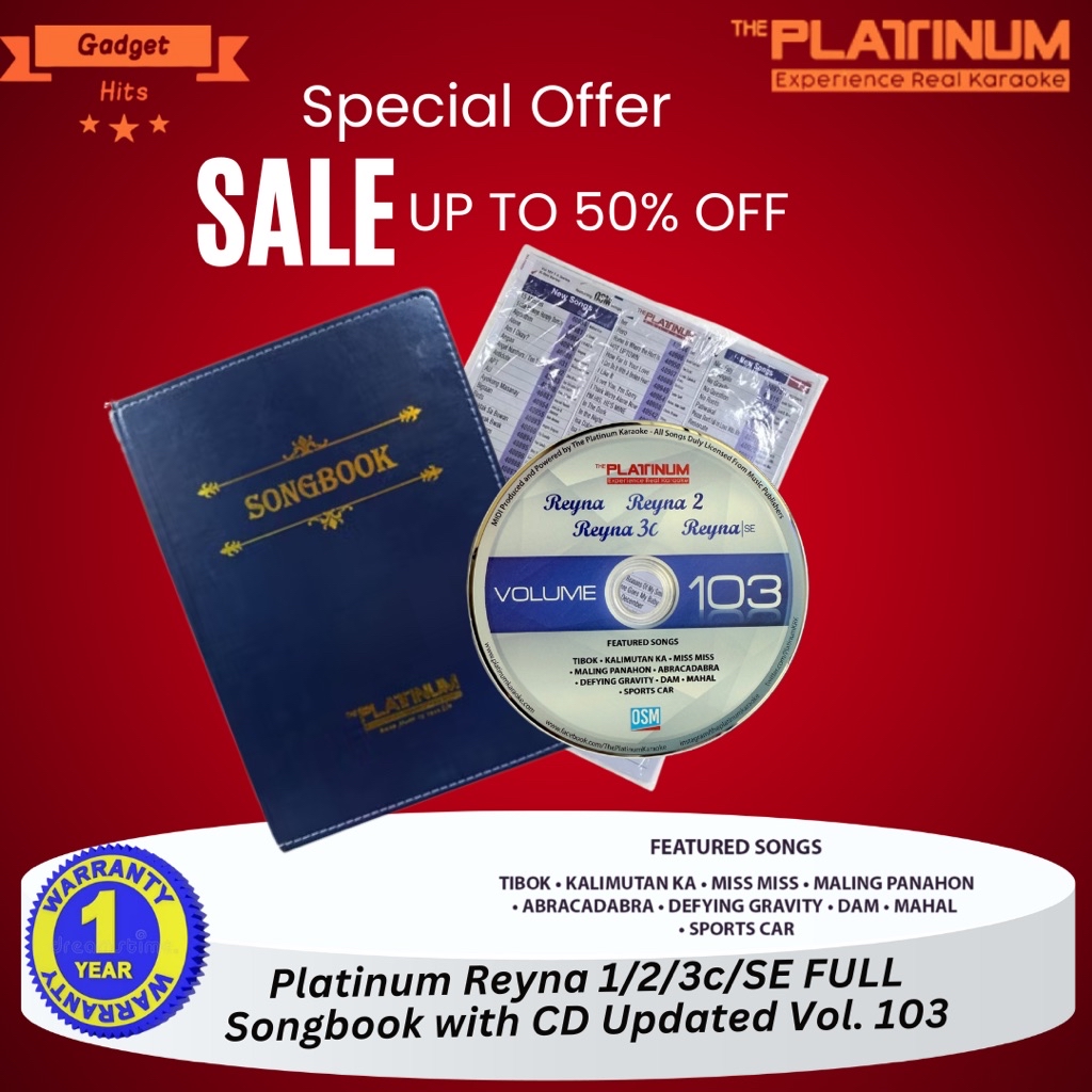 The Platinum Reyna 3C Karaoke Player Free wired mic -VOLUMER 103 UPDATED CD | Shopee Philippines