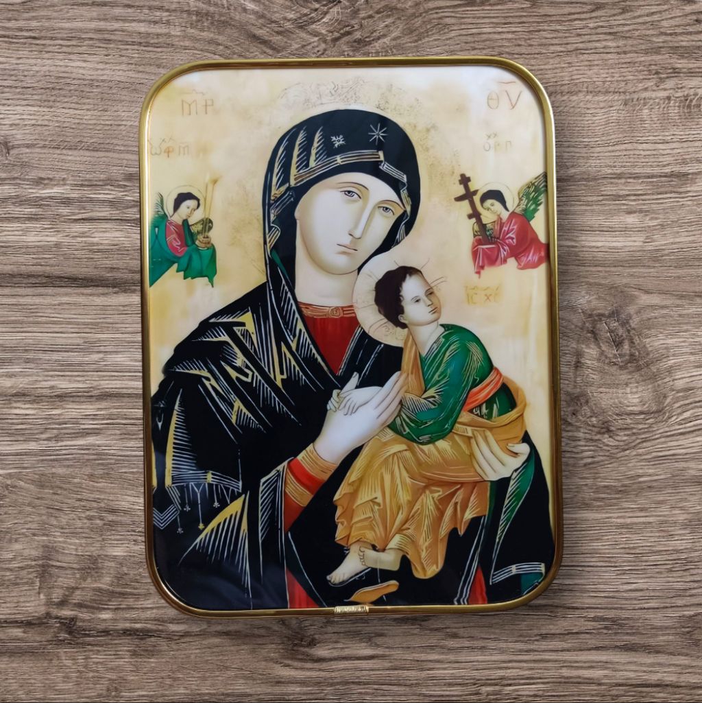 Mother of Perpetual Help Frame with Stand Religious Blessed in Our Lady ...