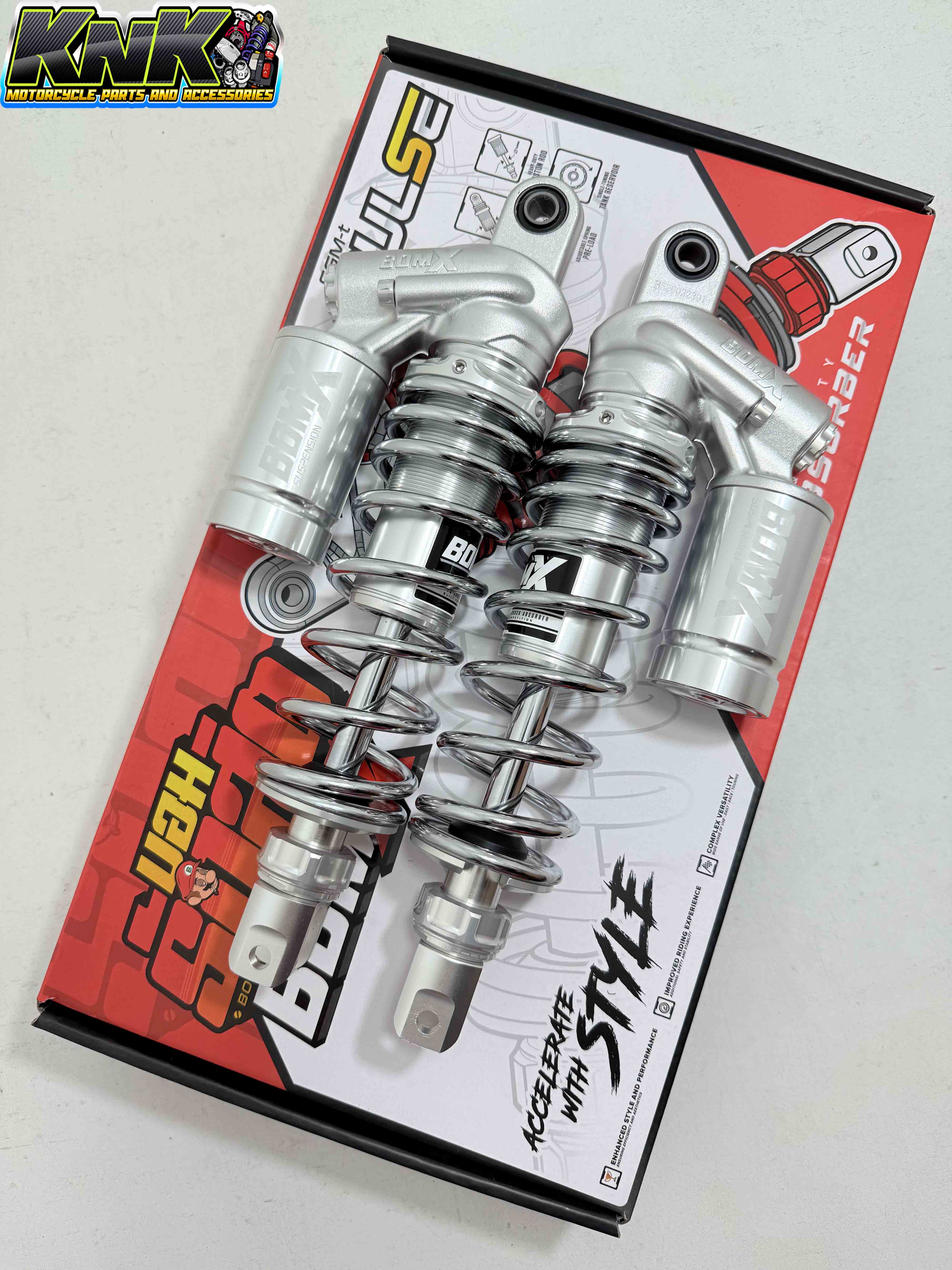 BOM X PULSE SUSPENSION FULLY ADJUSTABLE W/ TANK 305MM-335MM FOR AEROX ...