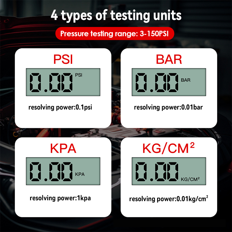 Digital Tire Pressure Gauge Lcd Display Portable Mini Car Tire Pressure ...