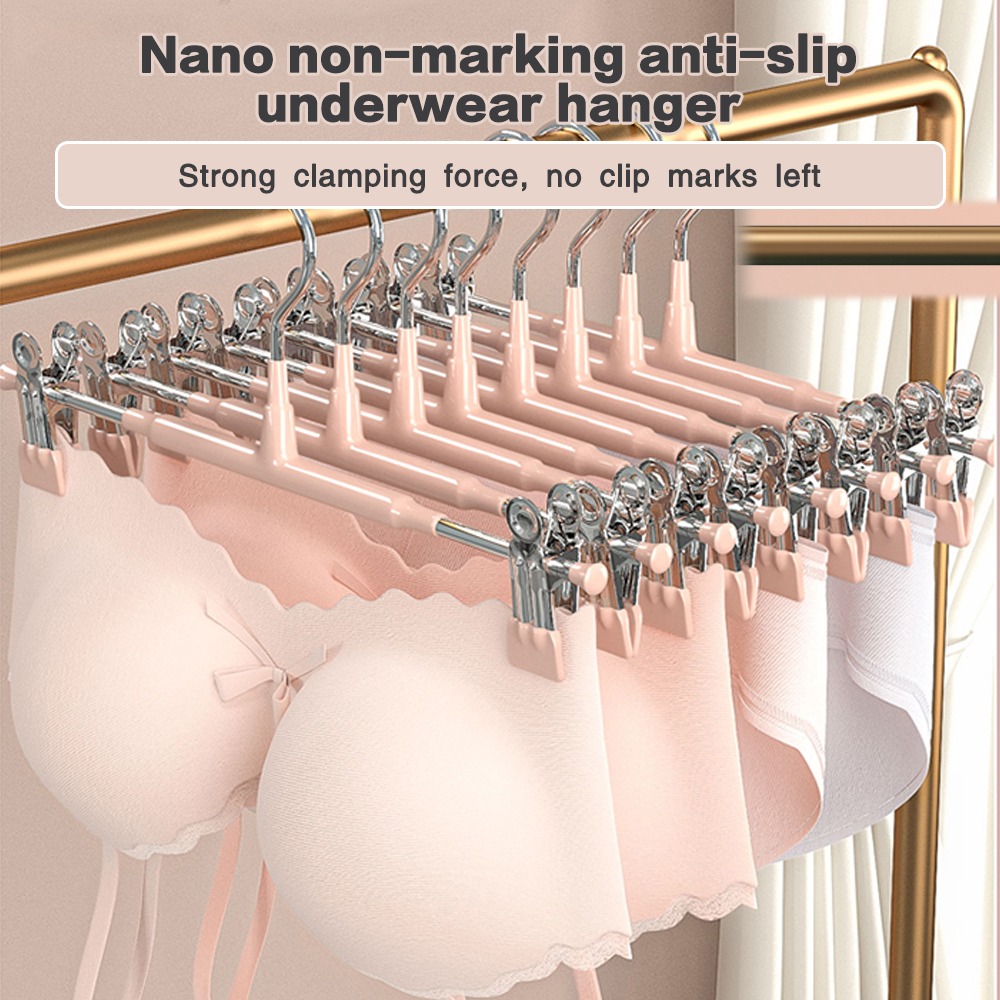 10Pcs Pants Hangers Clips Adjustable hanger Clothes Jeans bra Trousers ...