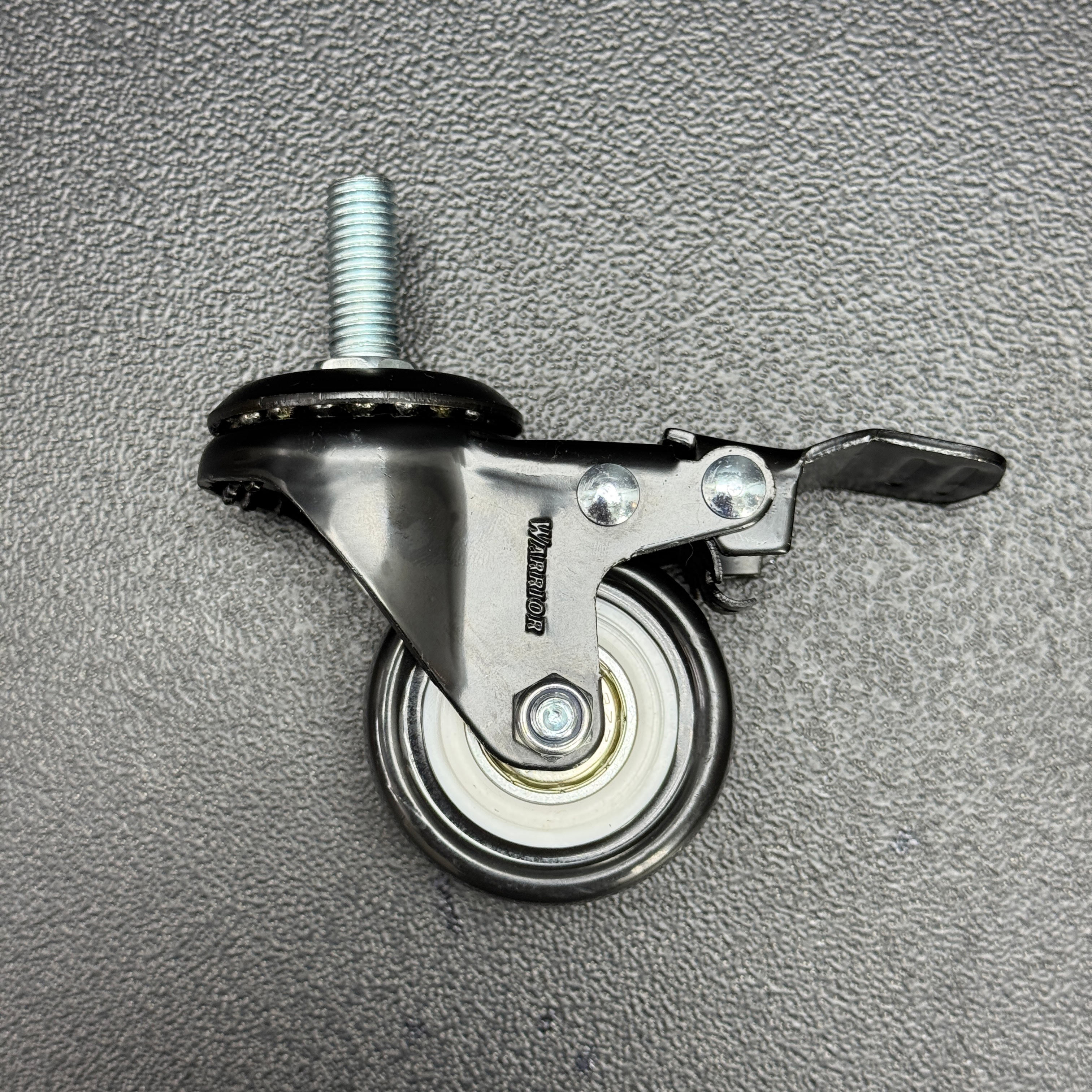 Warrior PVC BLACK CASTER WHEEL 2-inches Screw Threaded Swivel and ...