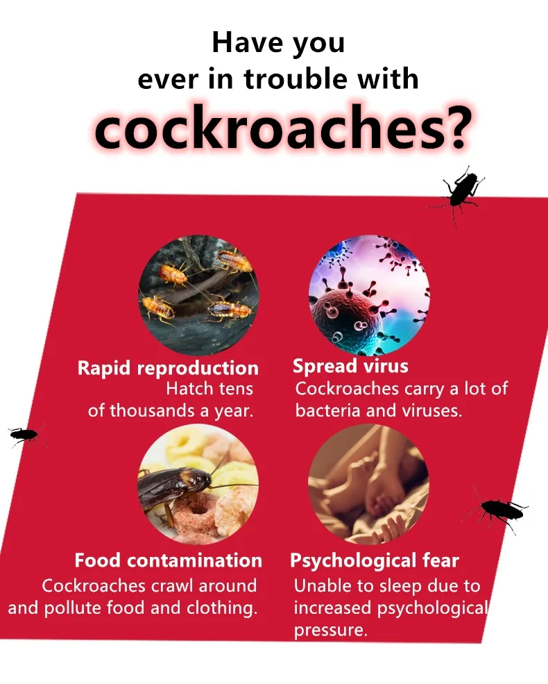 Cockroach Bait Killer Reusable Cockroach Traps Safe Anti Touch No ...