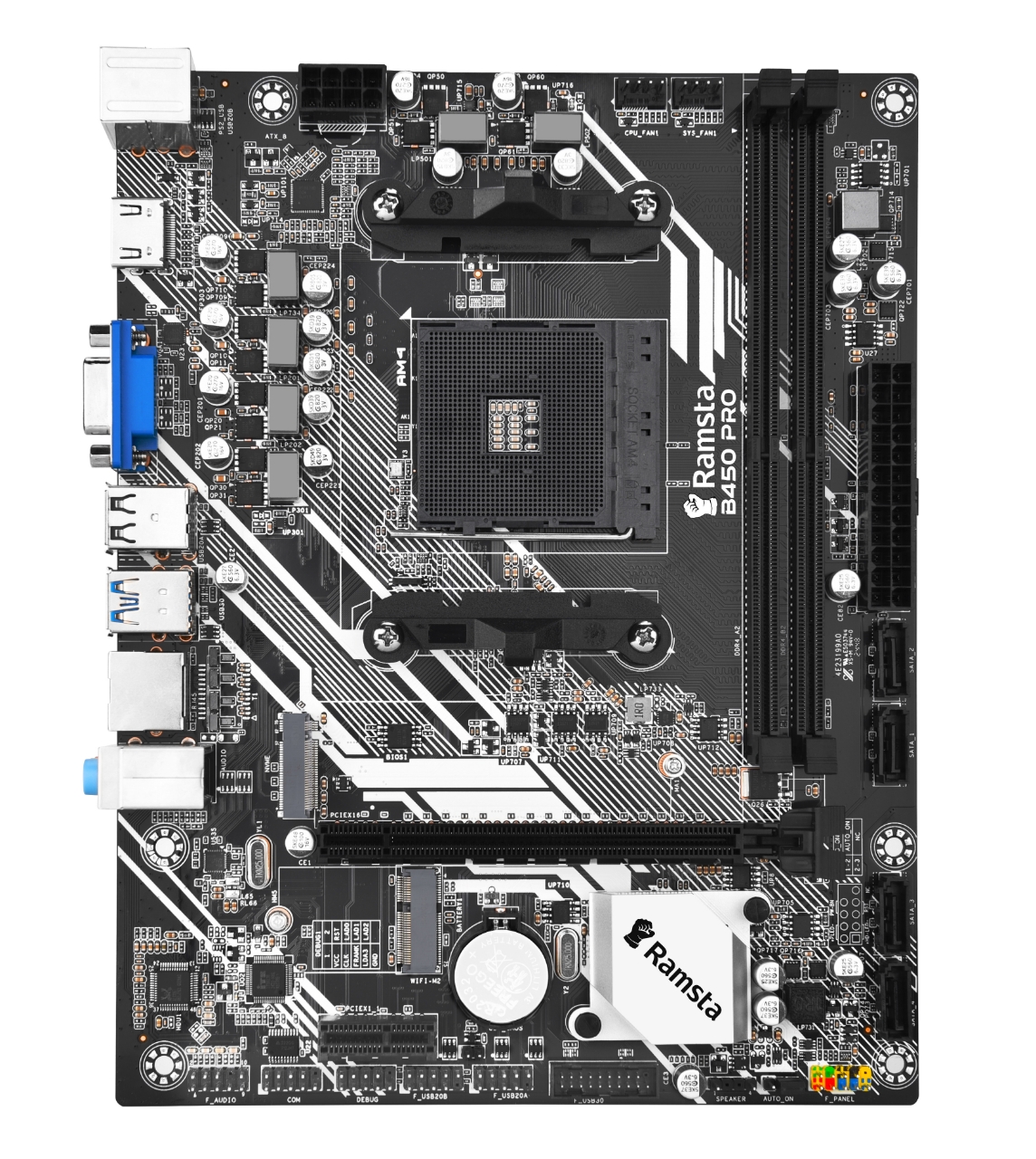 Ramsta B450M PRO MATX Motherboard DDR4 Socket AM4 8PIN Motherboard ...