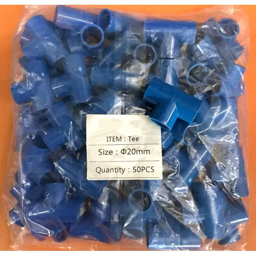 𝗣𝗩𝗖 𝗕𝗹𝘂𝗲 Tee 1/2" 3/4" 1" 50pcs 100pcs | Shopee Philippines