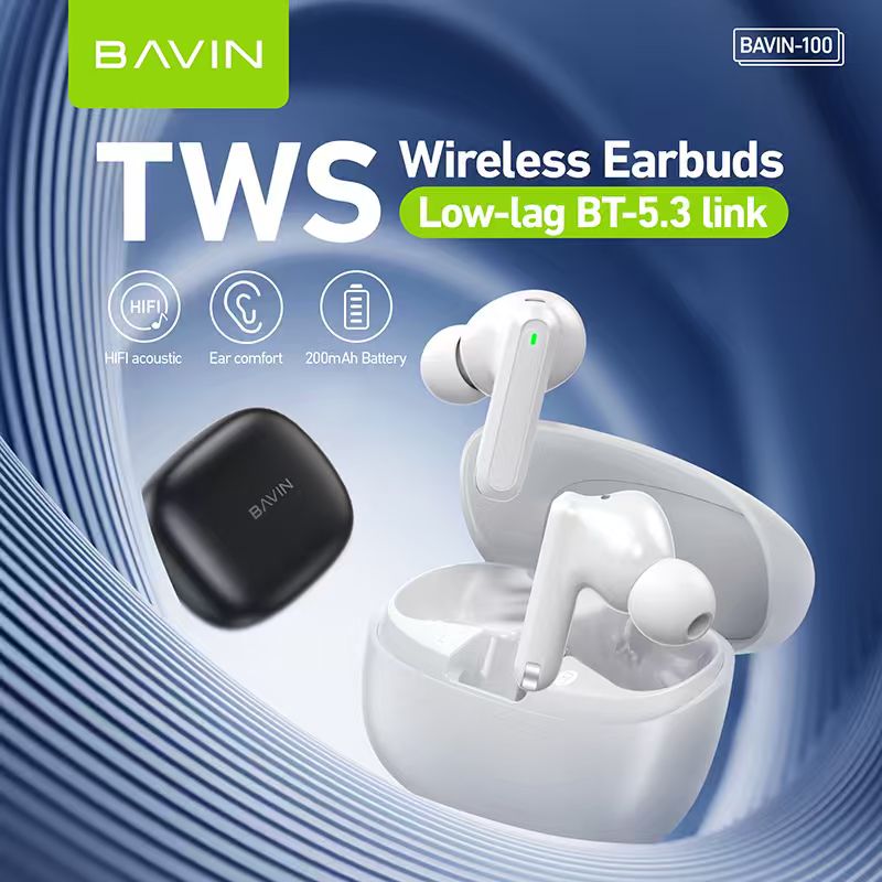 Original BAVIN TWS Bluetooth Earphone High Stereo Sound Wireless ...