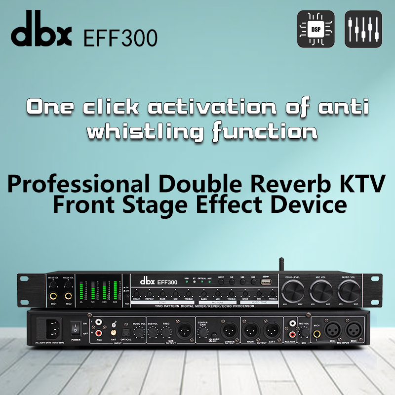 dbx eff300 Professional Anti-Howling Karaoke Pre-Level Reverb Effector Family KTV Dedicated ...
