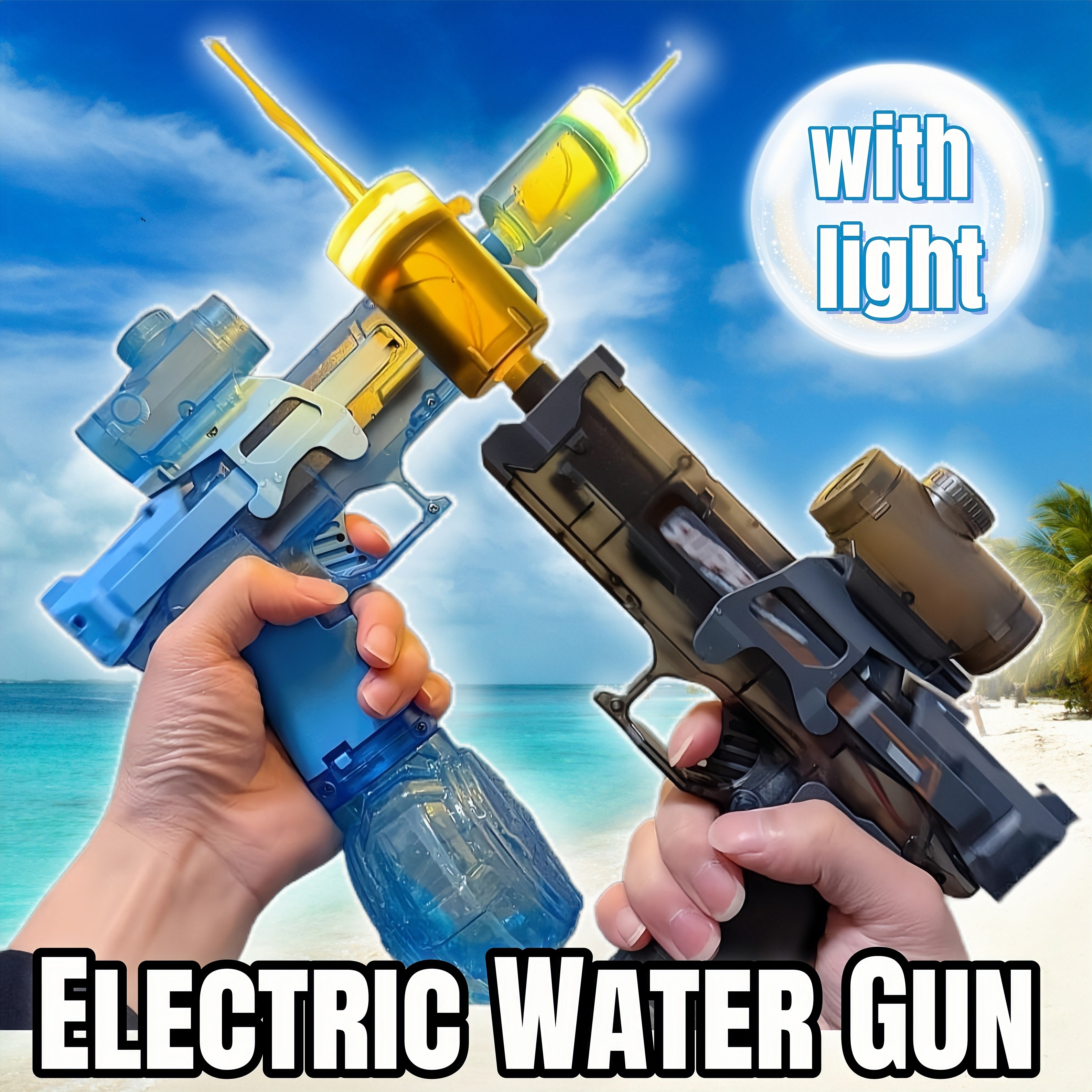 SHARK MK High-pressure electric water gun for kid with Flash silencer ...