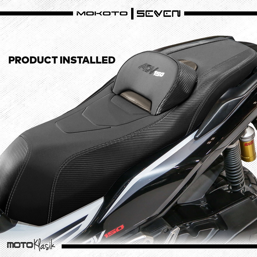 MOKOTO SEVEN SERIES HONDA ADV 150 LEATHER CAMEL BACK SEAT ASSY WITH ...