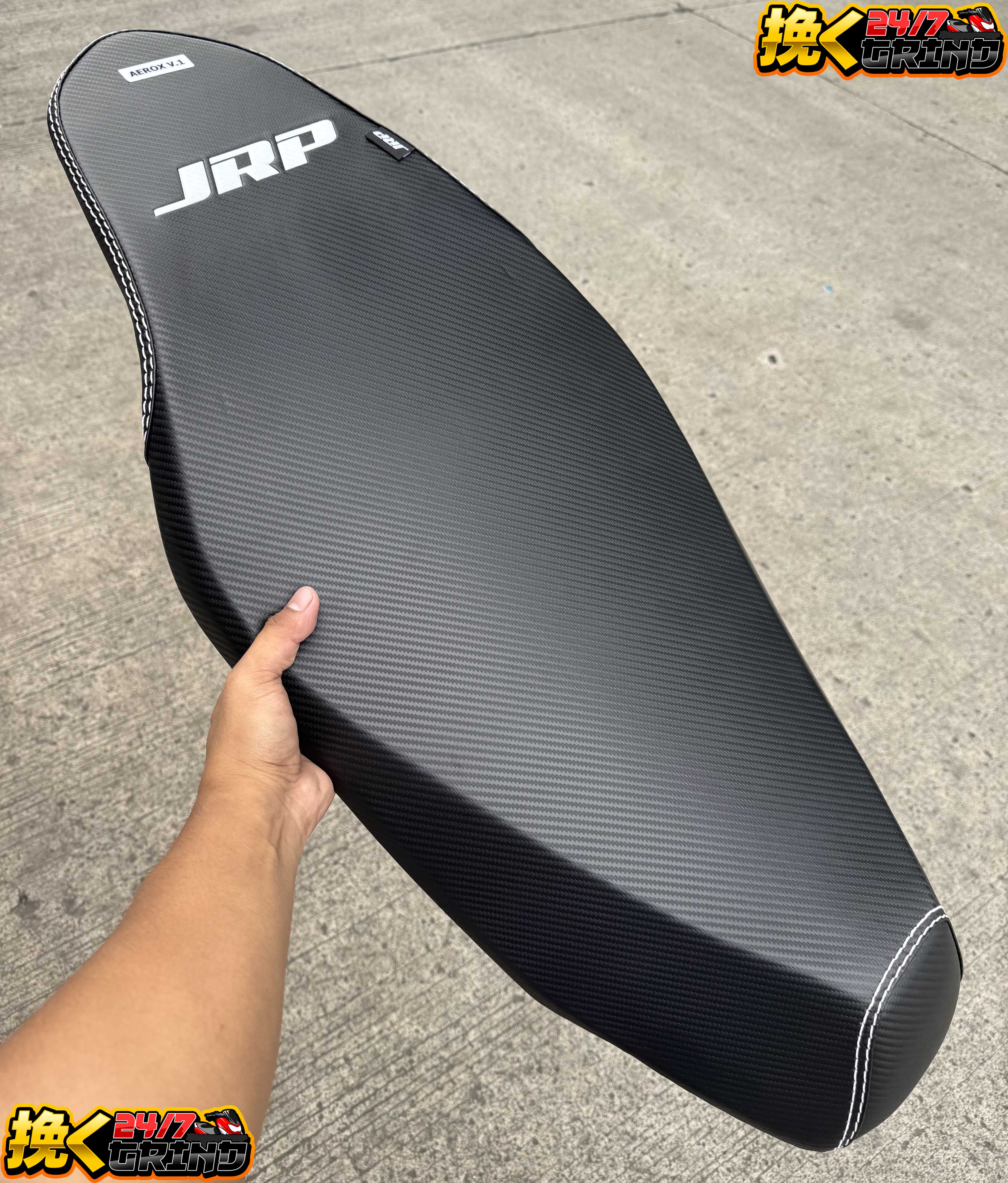 JRP FLATSEAT Aerox v1 Embossed Logo Carbon Fabric | Shopee Philippines
