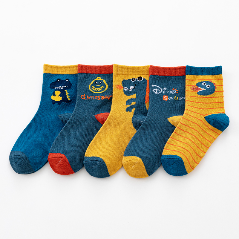 COD 5 Pairs Kids’ Socks – Breathable, Soft & Cute Designs for Boys ...