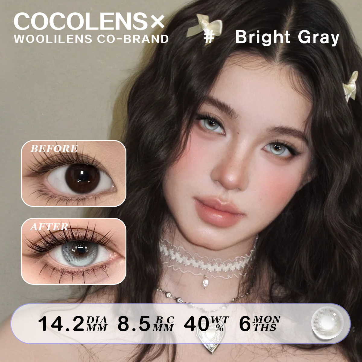【Graduation Contact Lens】COCOLENS brown contact lens natural look 6 ...