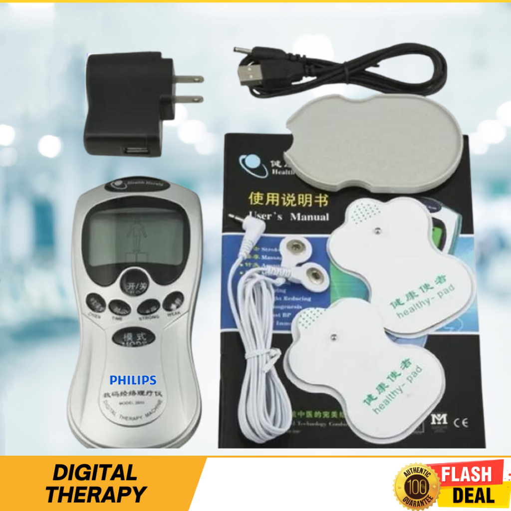 Digital Therapy 8-Mode Electric Tens Muscle Stimulator EMS Acupuncture ...